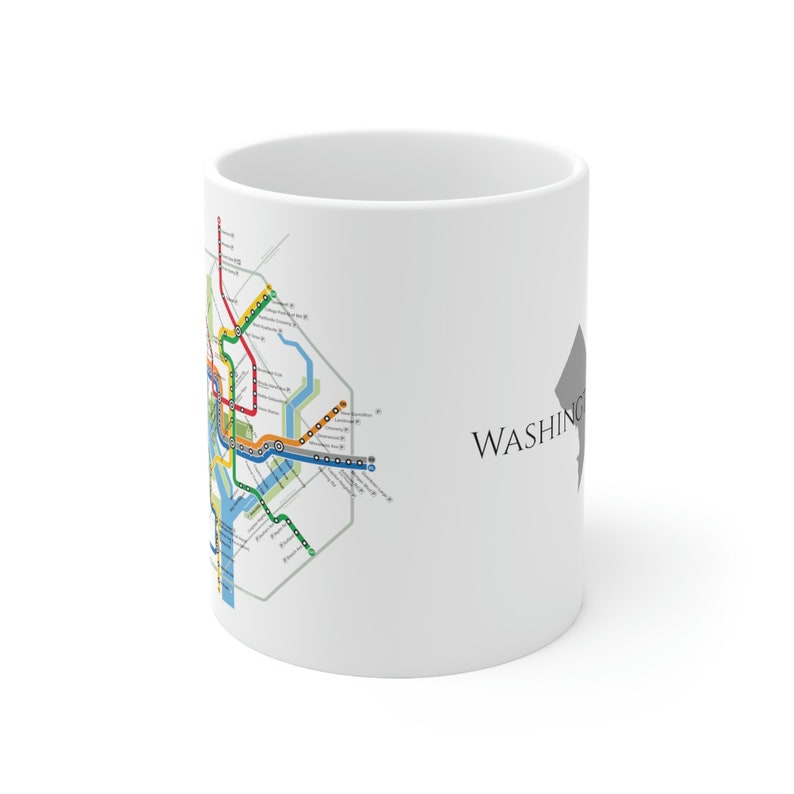 Washington, D.C. Metro Map Coffee Mug | Perfect Gift for City Lovers - Etsy