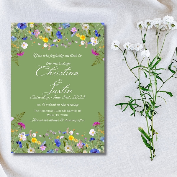 Cottage Core Invitations - Etsy