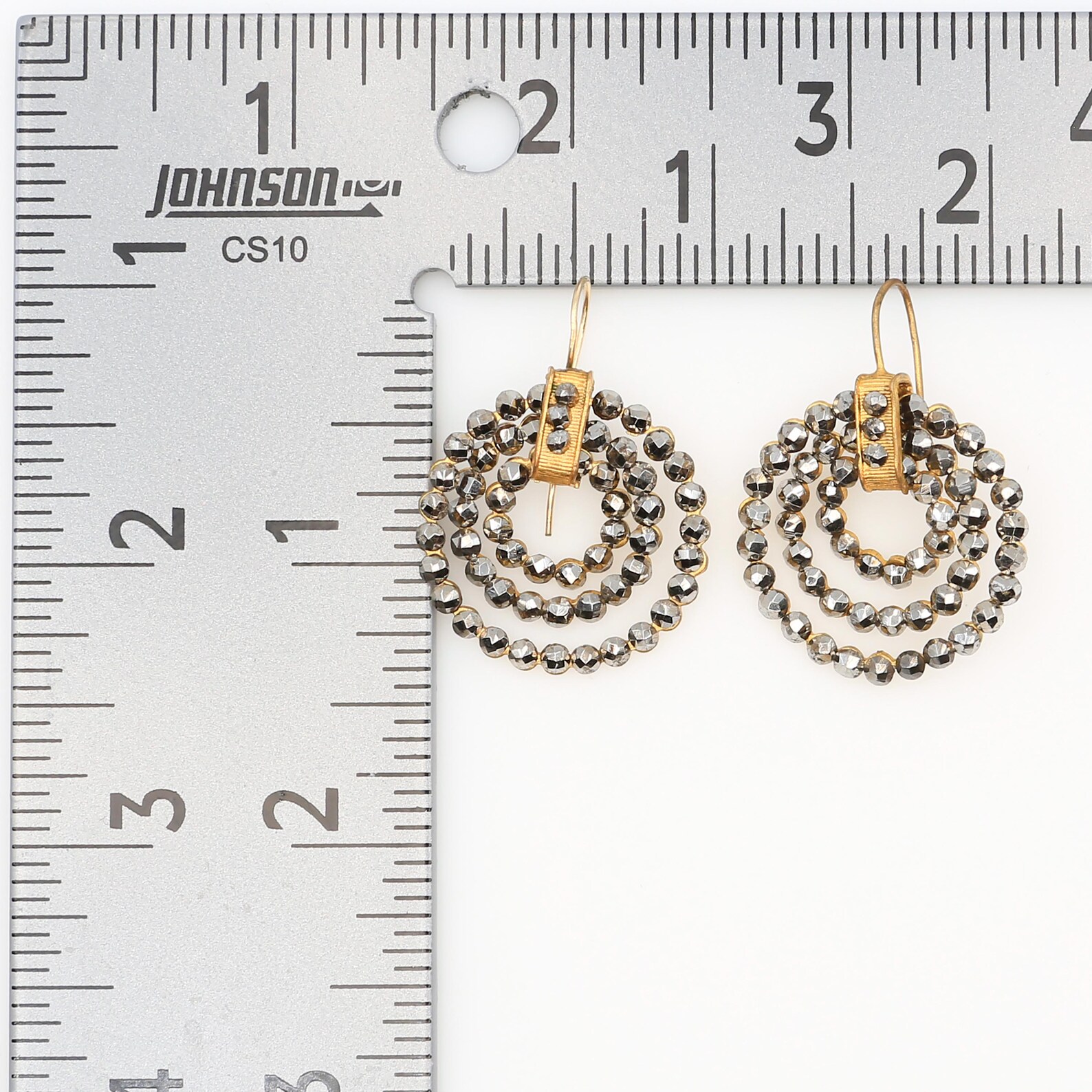 Antique Early Victorian Triple Hoop Cut Steel Dangle Earrings Move ...