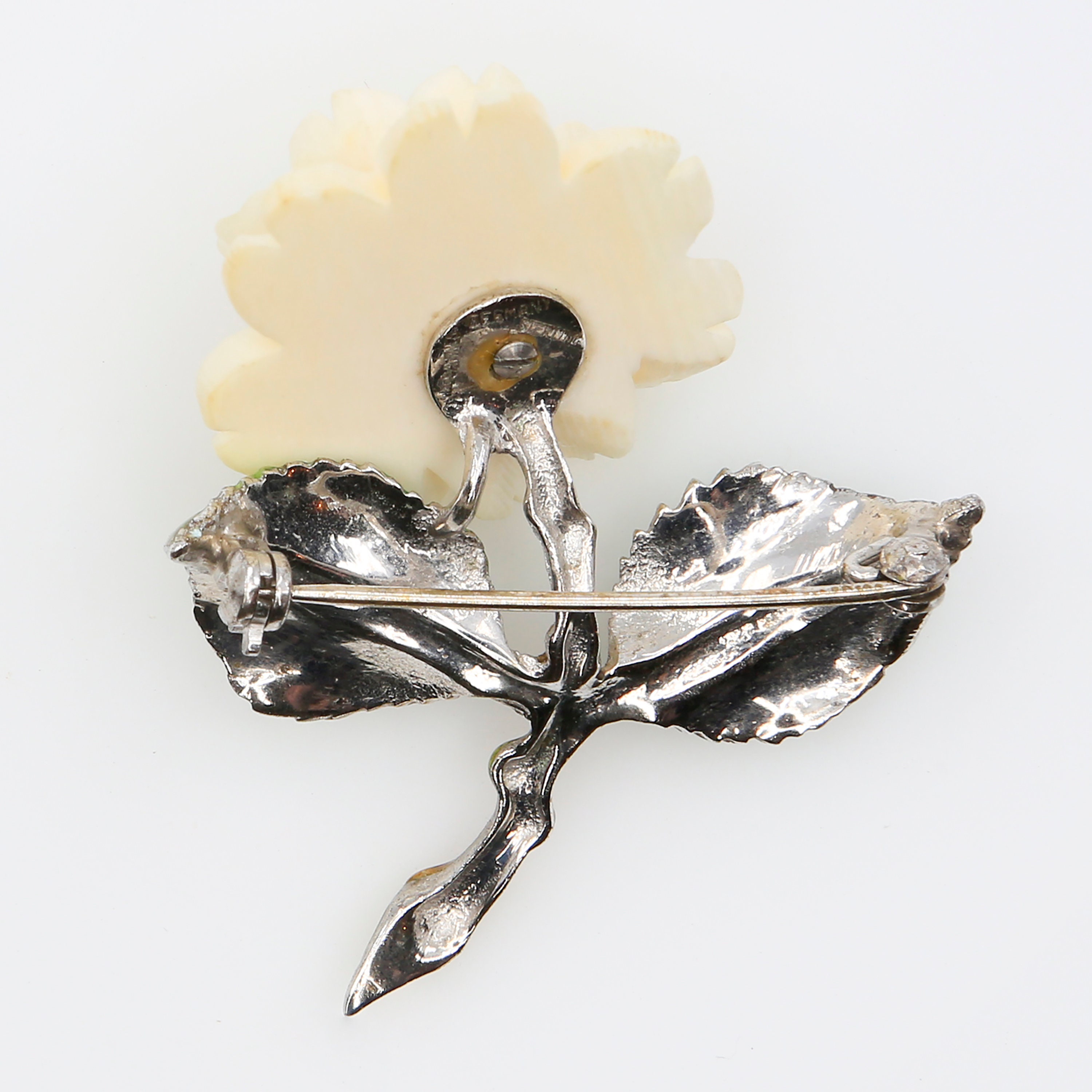 Vintage Alice Caviness Sterling Silver Carved Rose Brooch Made in ...