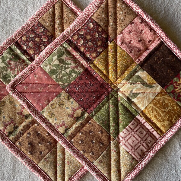 Patchwork Potholders - Etsy
