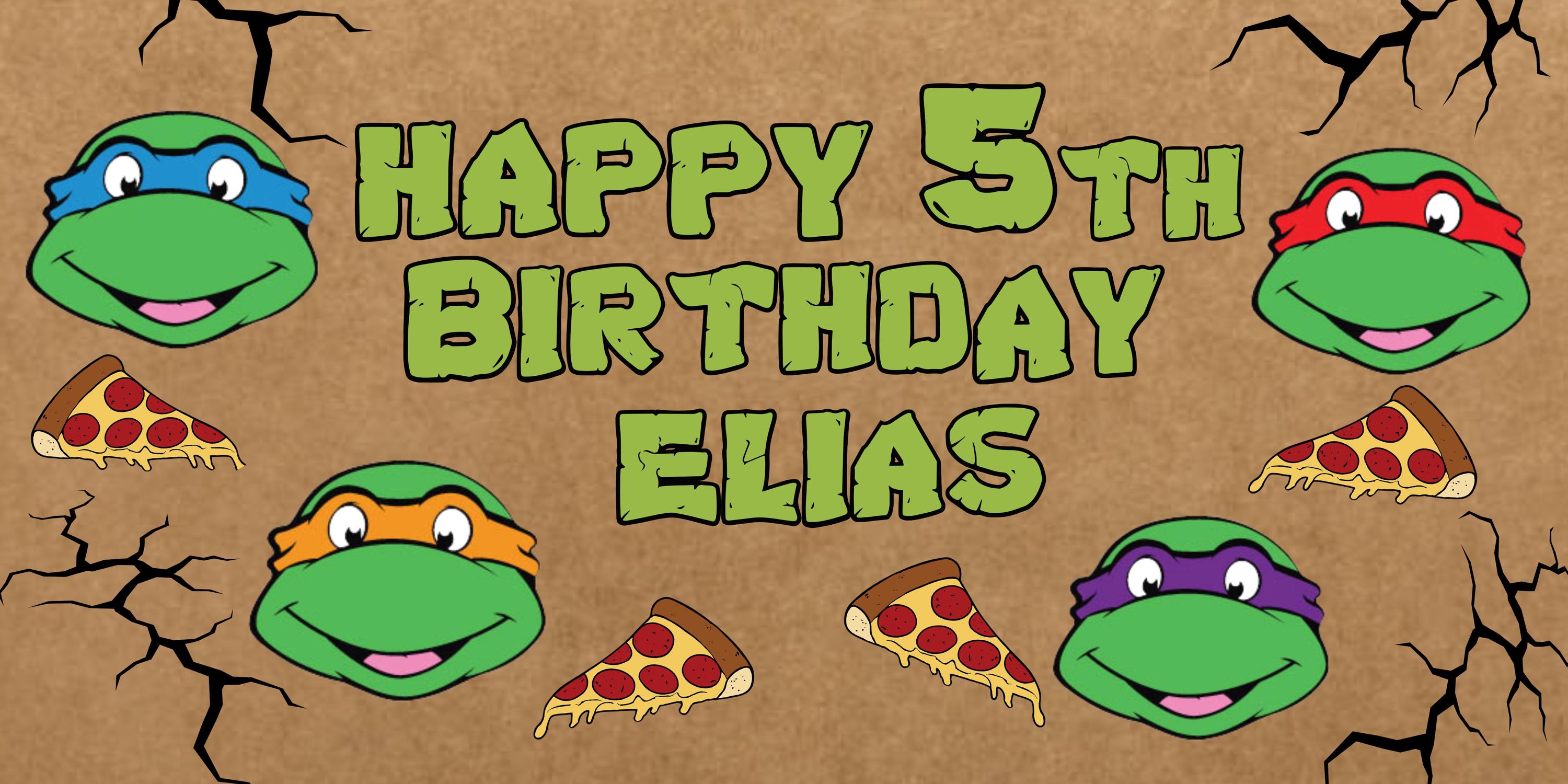 Ninja Turtle Birthday Banner - Etsy