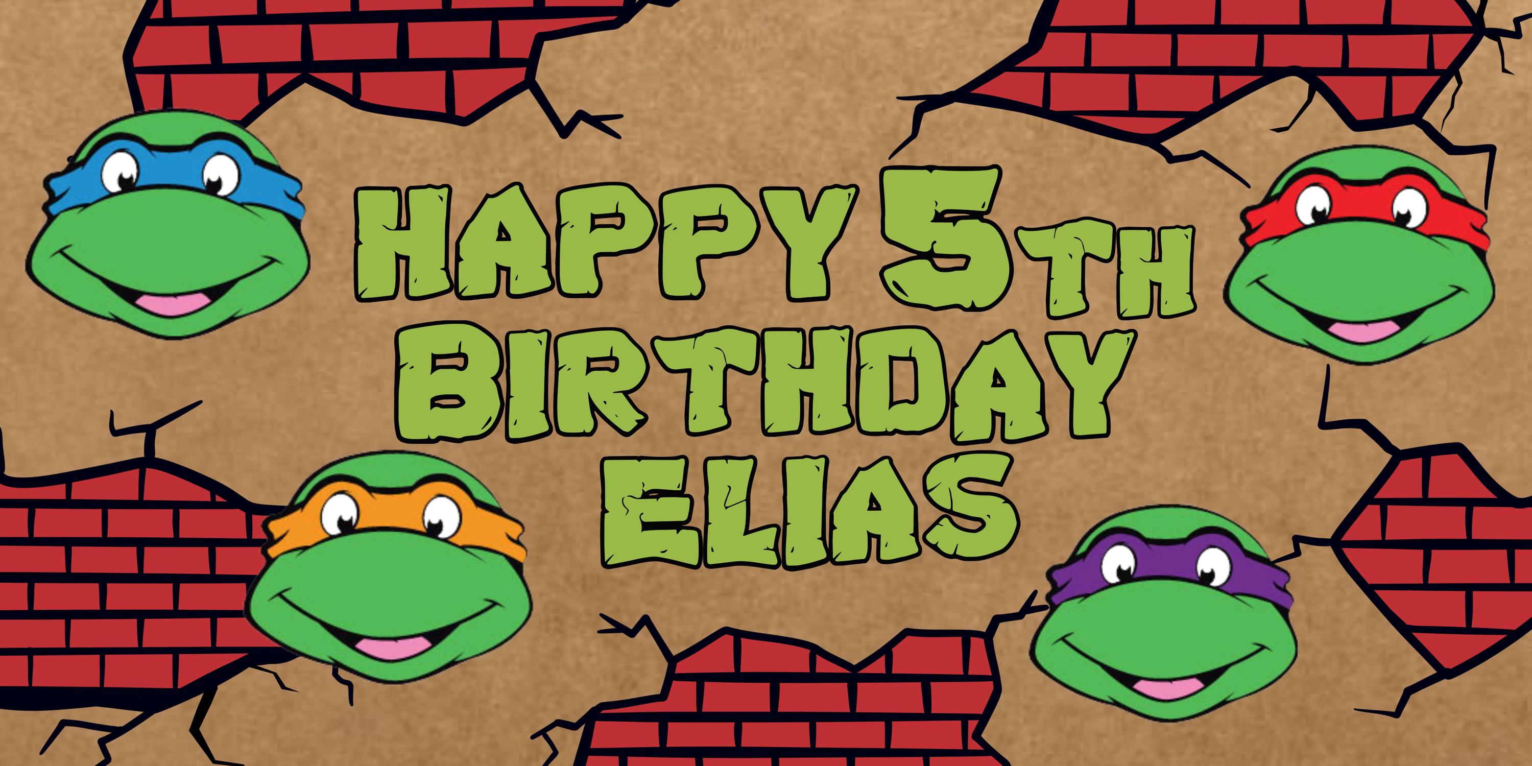 Ninja Turtle Birthday Banner - Etsy