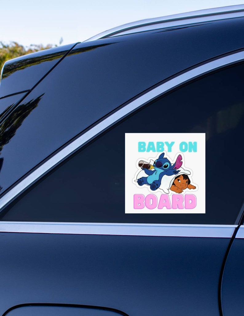 Lilo and Stitch Baby on Board Sign - Etsy