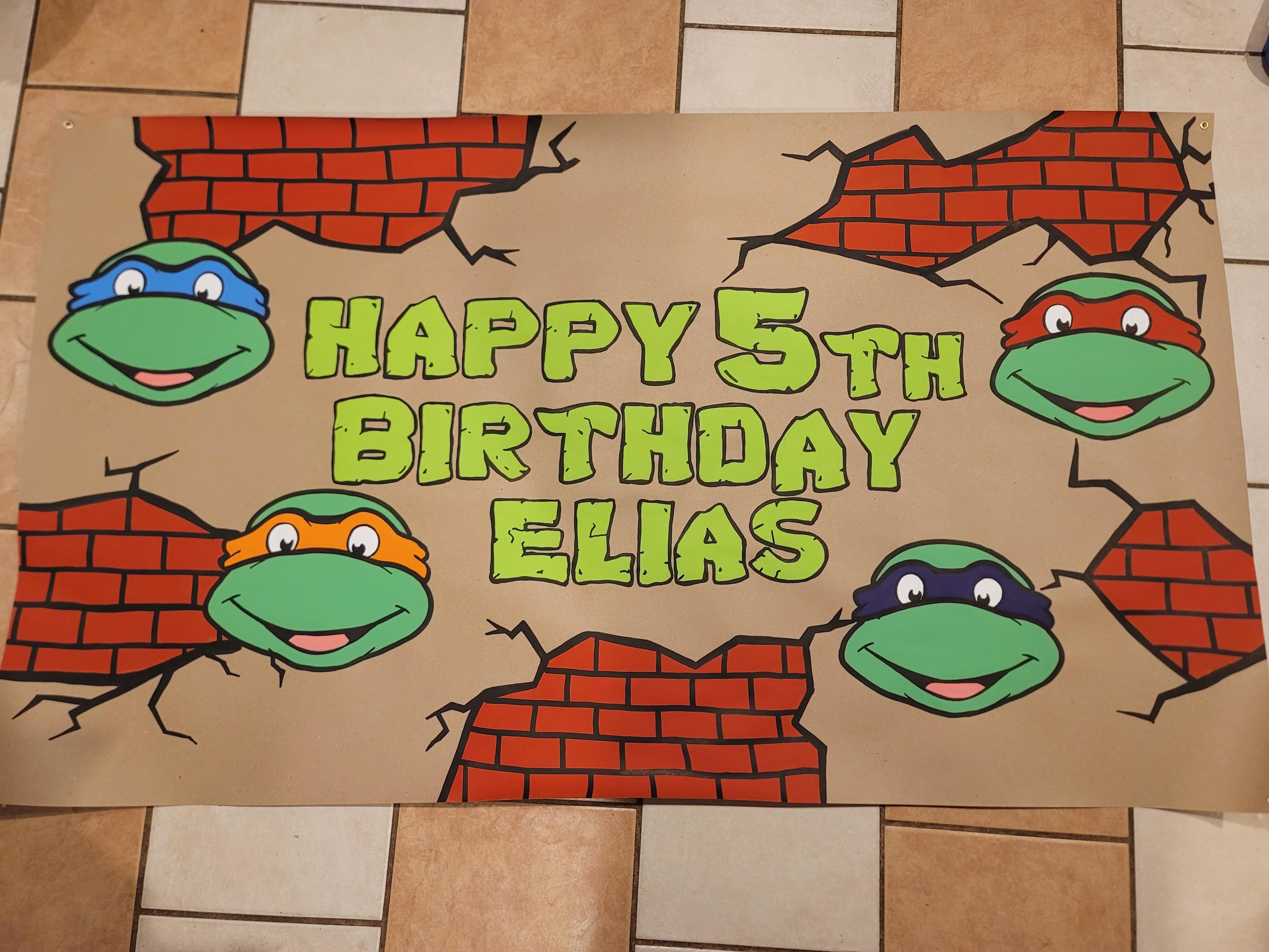 Ninja Turtle Birthday Banner - Etsy