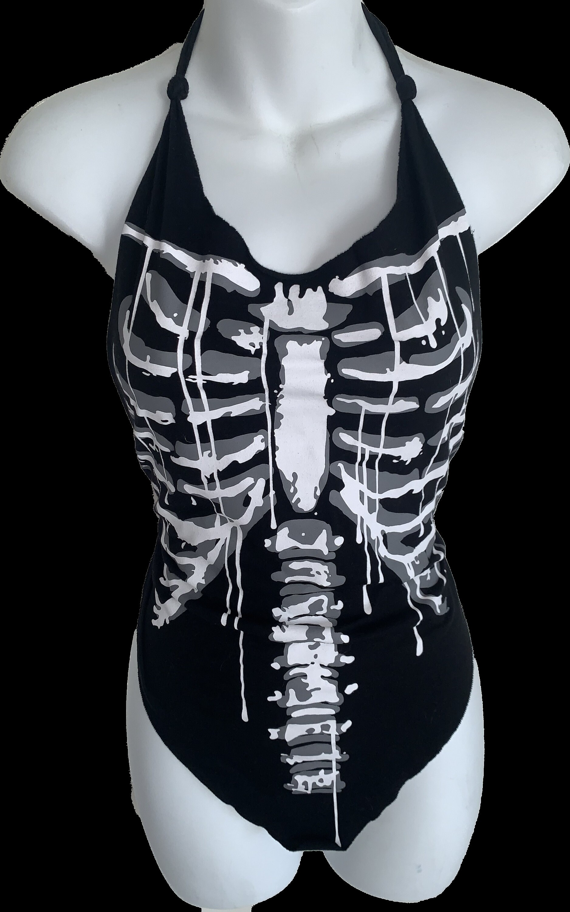 Skeleton Drip Handkerchief Style Backless Cut up Graphic - Etsy