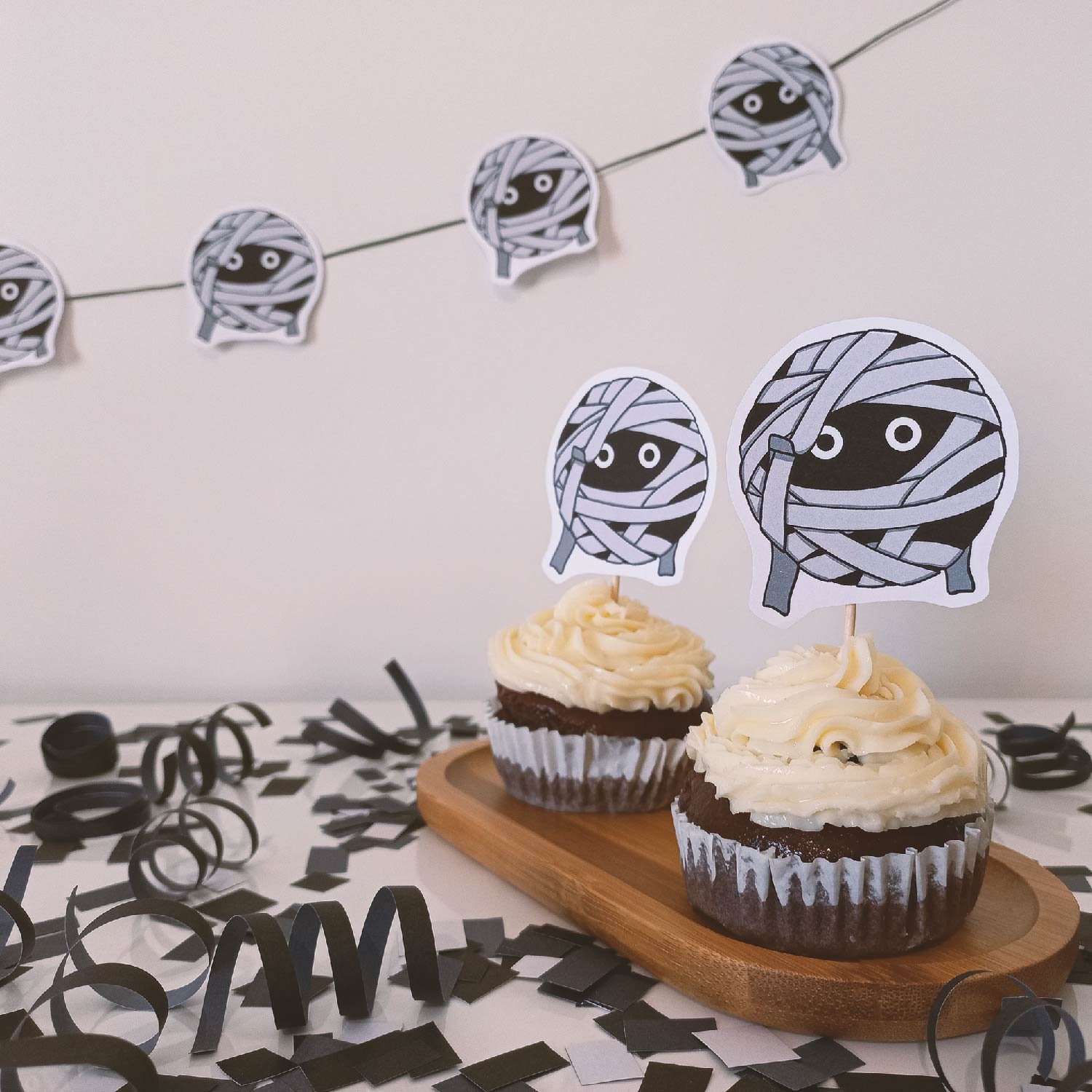 Printable Mummy Ball Decor Perfect for Cupcake Toppers Party - Etsy