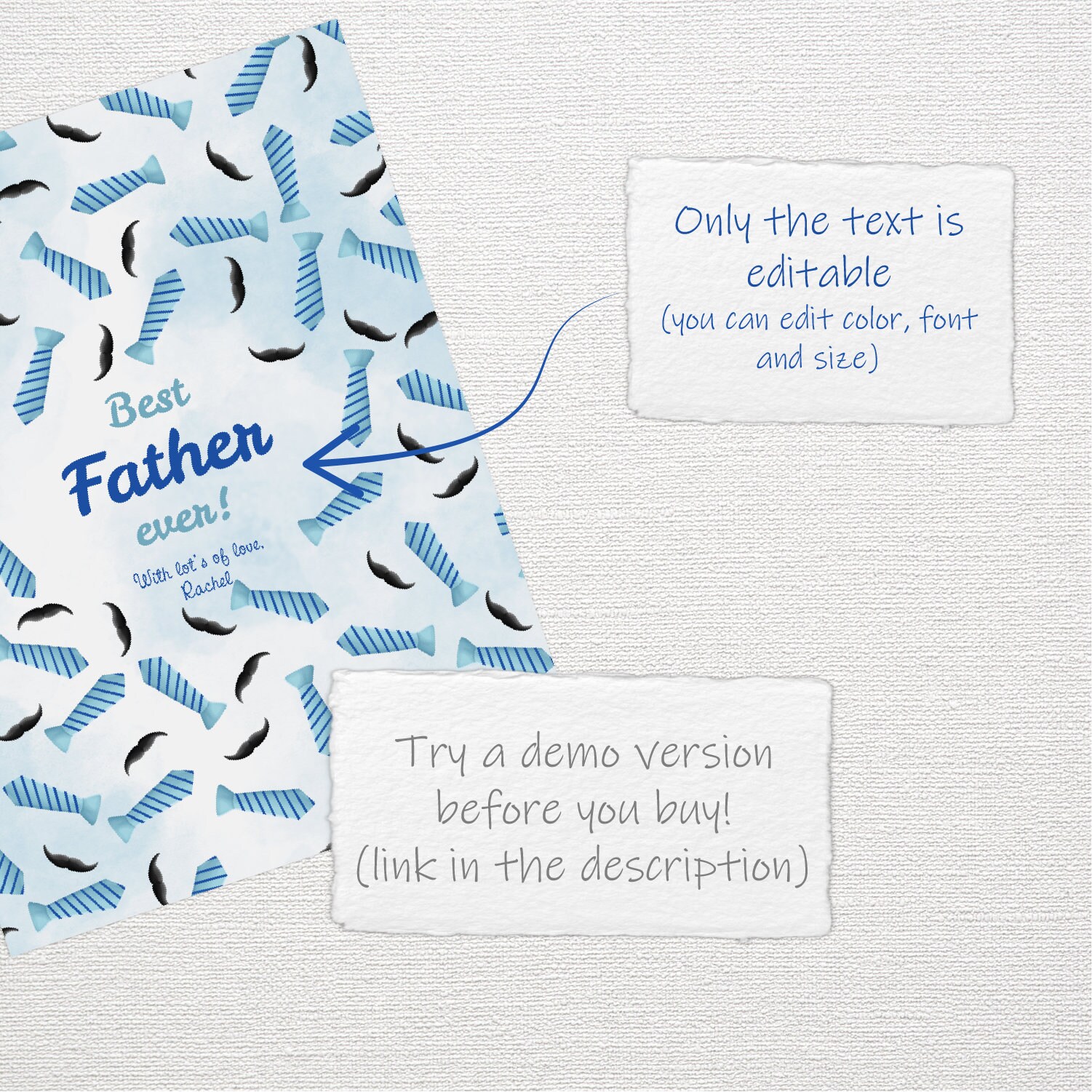Editable Chocolate Bar Wrapper for Father's Day Gift, Downloadable and ...