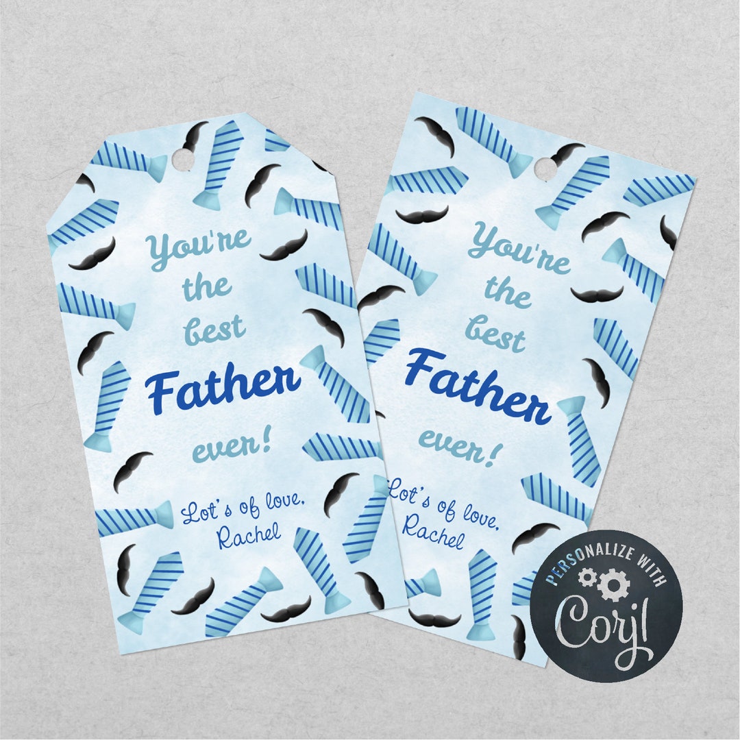 Editable Favor Tag for Father's Day Gift, Downloadable and Printable ...