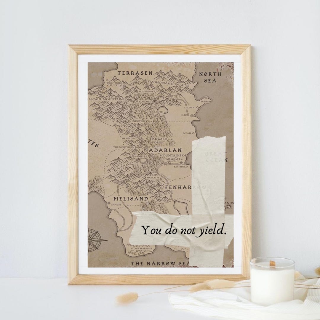 Erilea Map Wall Art | Throne of Glass Digital Print | TOG Poster ...