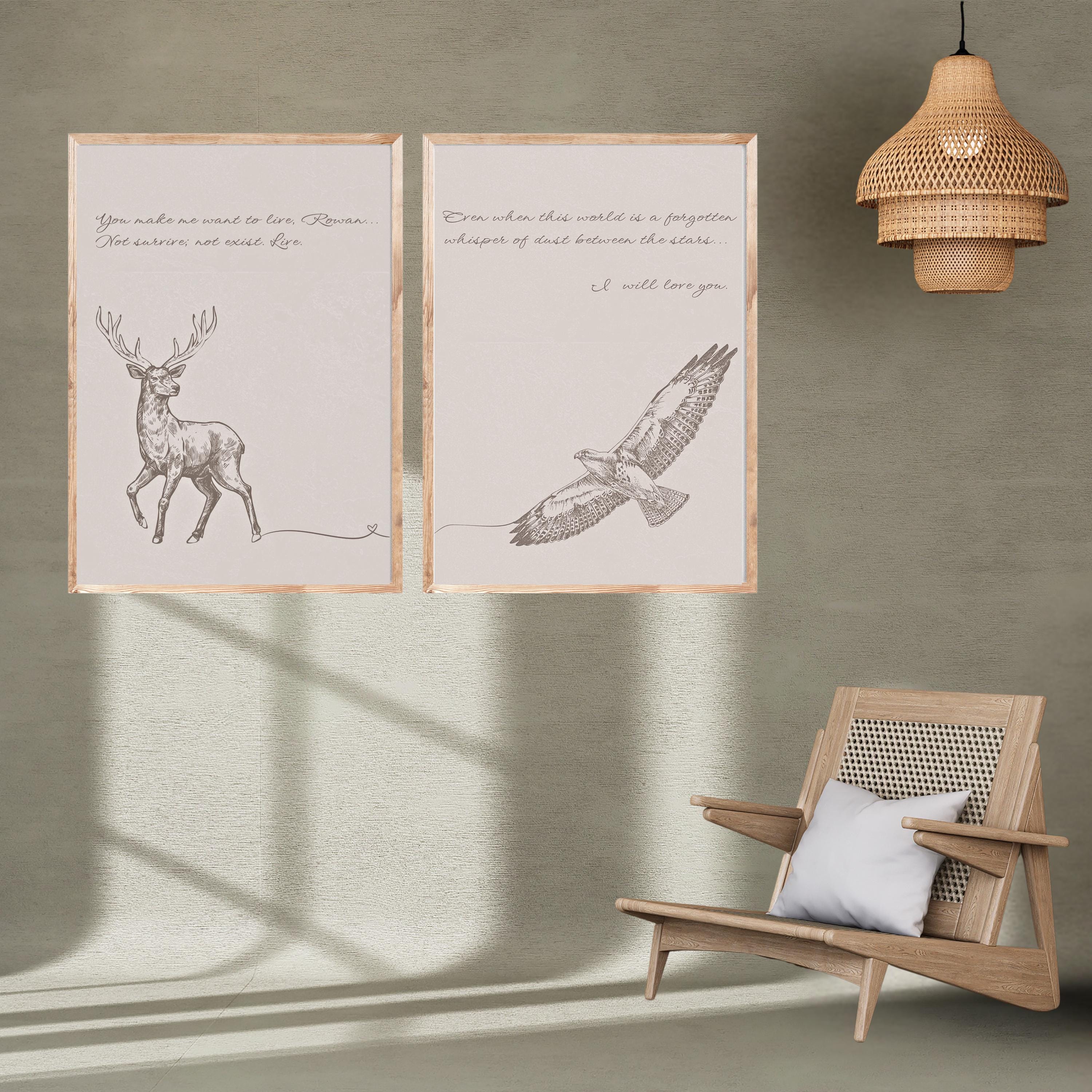 Set of 2 Throne of Glass Wall Art | Digital Download | TOG Prints ...