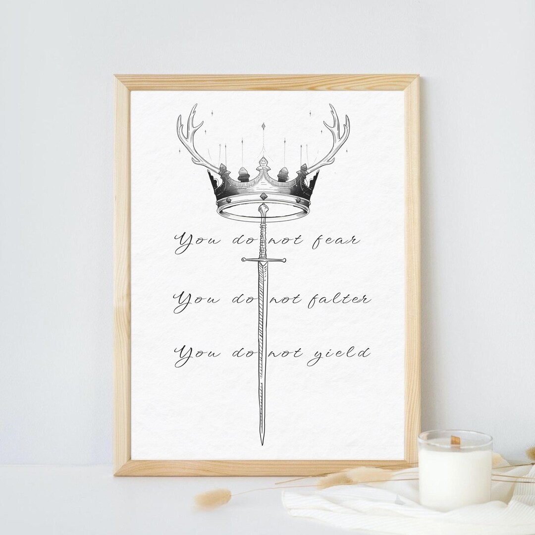 Throne of Glass Sword and Crown | Digital Download | TOG Wall Art | You ...