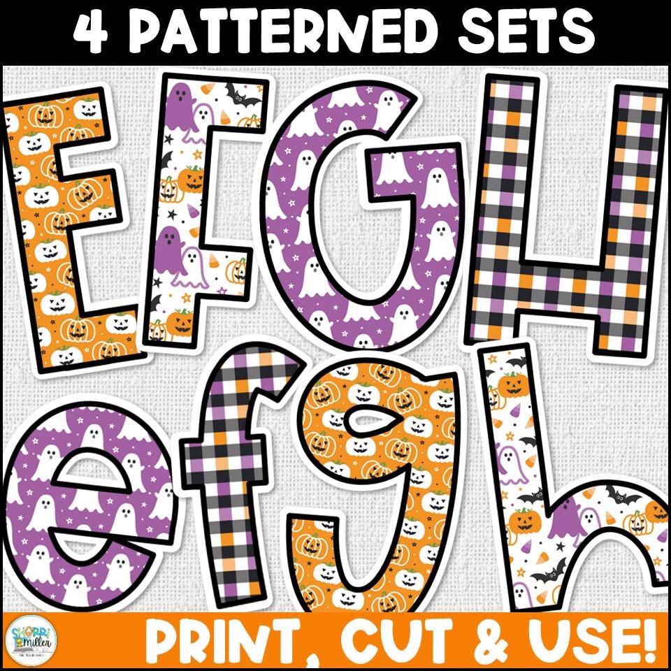 Spooky Halloween Bulletin Board Letters and Ideas, Fall Printable ...