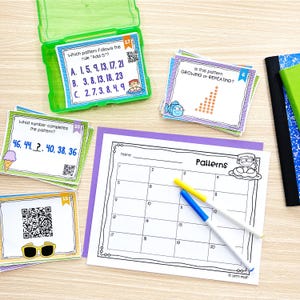 Growing Shrinking and Repeating Patterns Fun Math Task Cards & Scoot ...