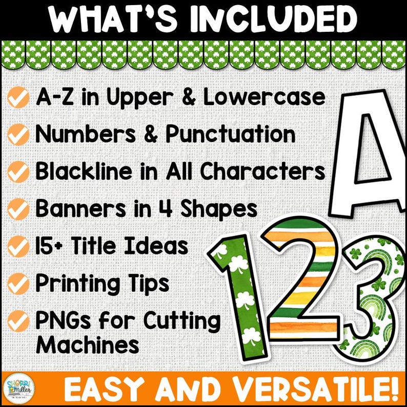 St. Patrick's Day Bulletin Board Letters, A-Z Bulletin Board Letters ...