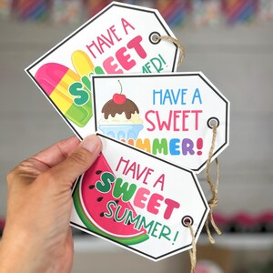 Have a Sweet Summer Gift Tag for End of Year, Watermelon Popsicle & Ice ...