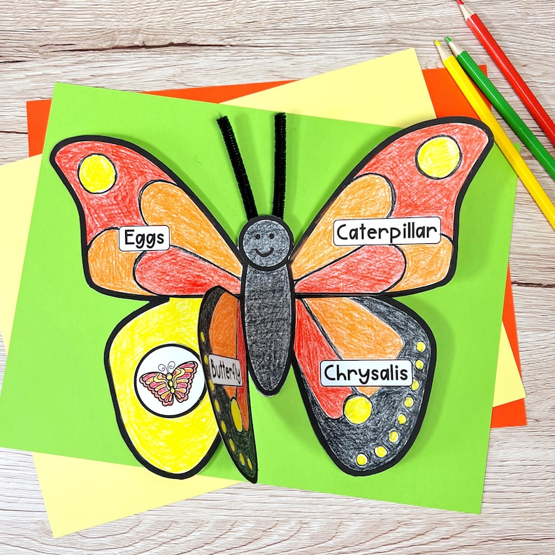 Butterfly Life Cycle Craft, Life Cycle of a Butterfly Writing , 2nd ...