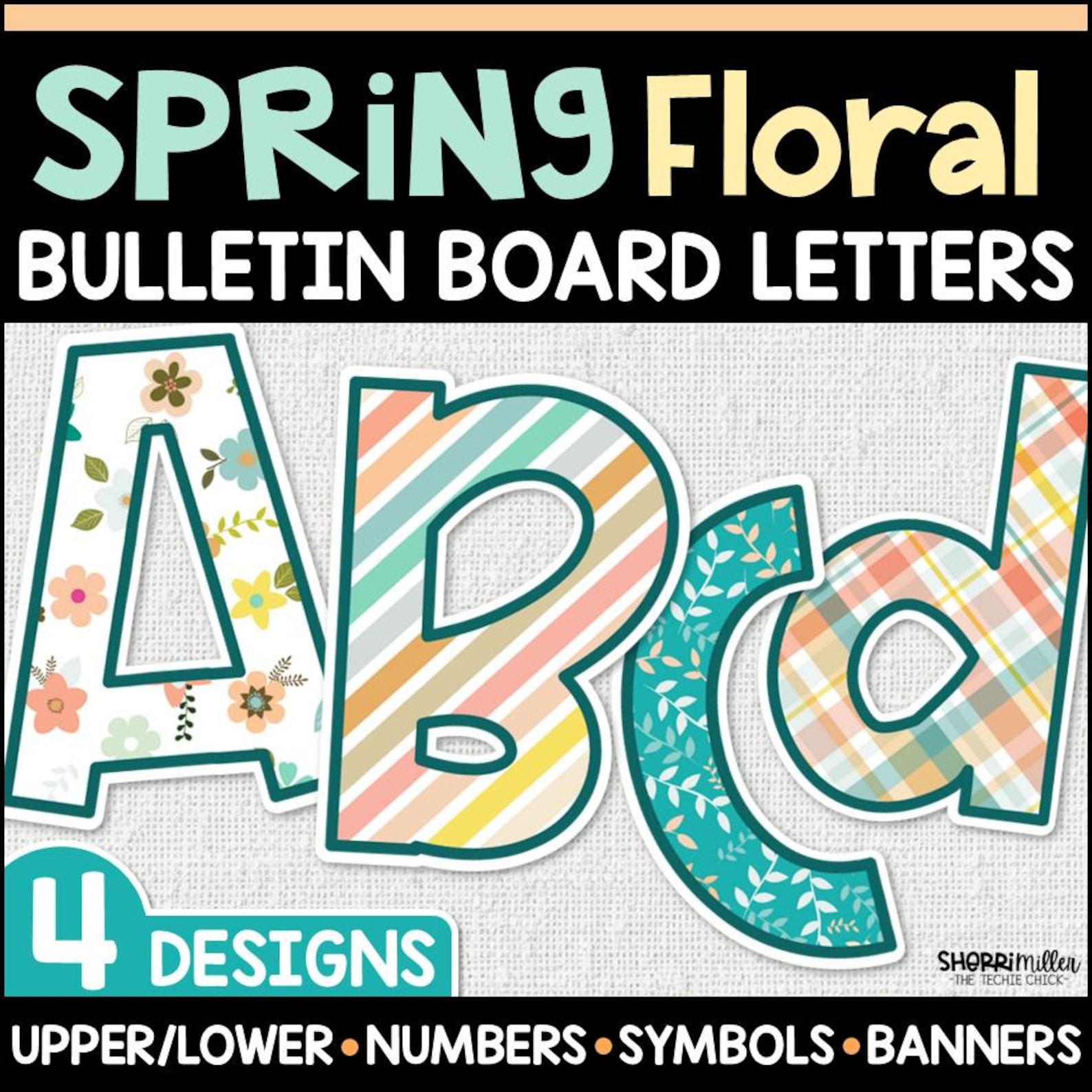 Spring Bulletin Board Letters, Spring Classroom Door Decor, Flower ...