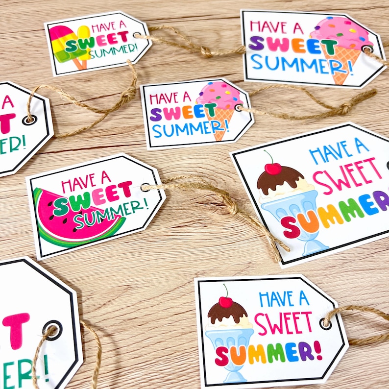 Have a Sweet Summer Gift Tag for End of Year, Watermelon Popsicle & Ice ...