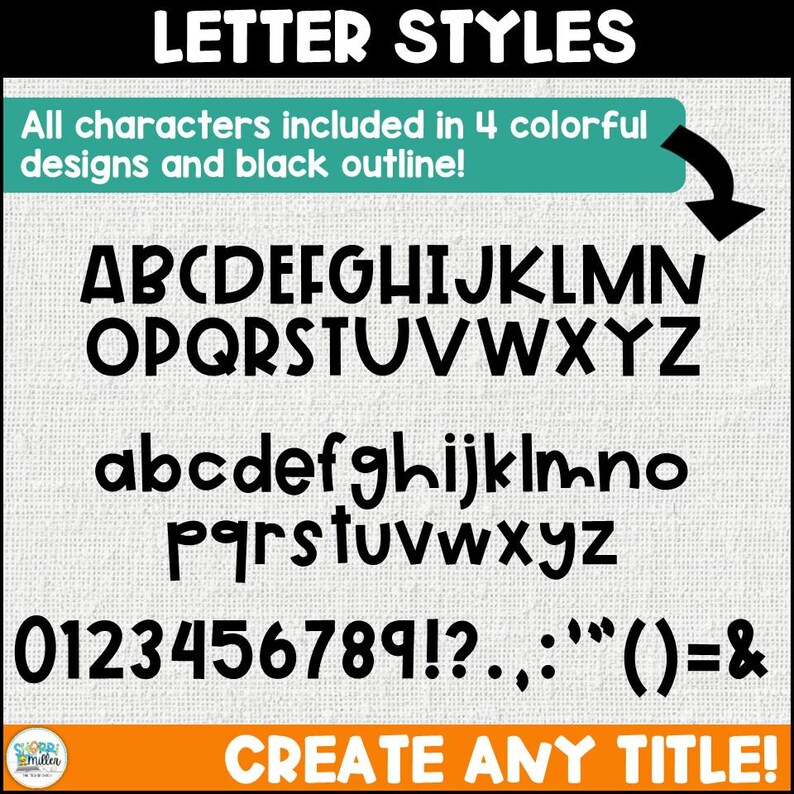 Back to School Supplies Bulletin Board Letters and Ideas, Printable ...