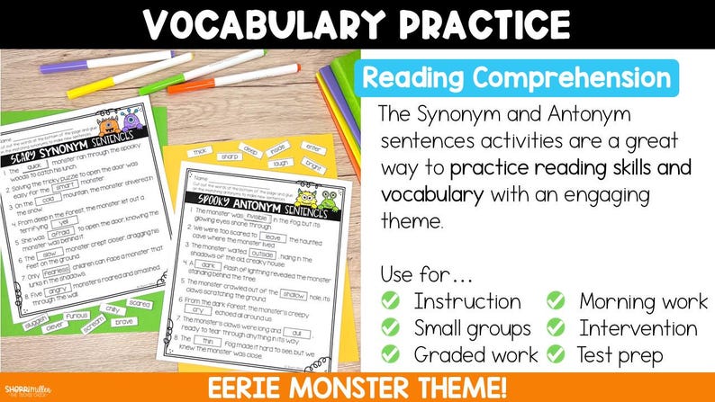 Synonyms and Antonyms Worksheets, 2nd 3rd and 4th Grade and Homeschool ...