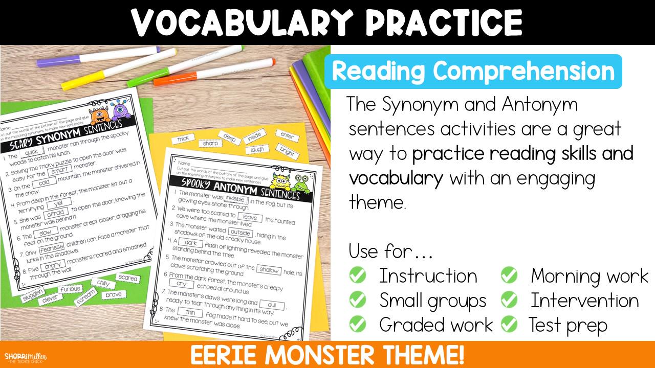 Synonyms and Antonyms Worksheets, 2nd 3rd and 4th Grade and Homeschool ...