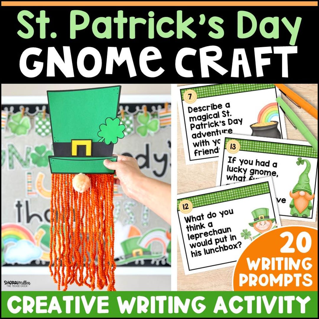St. Patrick’s Day Craft, Gnome Craft Decor, March Bulletin Board Ideas ...
