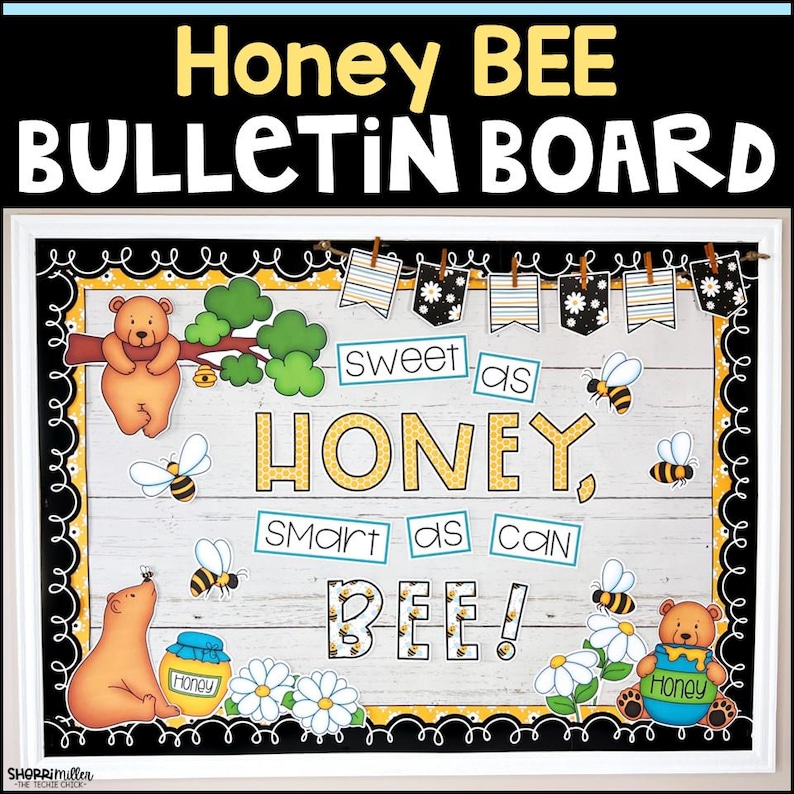 Bee Bulletin Board Kit, Spring Bulletin Board Set and Door Decor Ideas ...