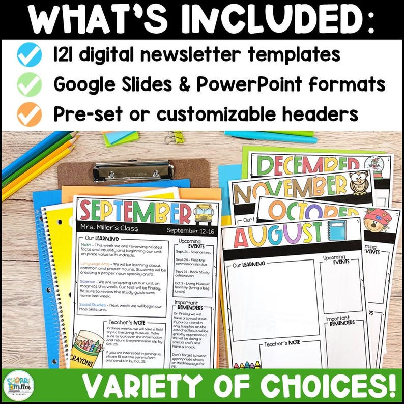 Editable Classroom Newsletter Templates, Weekly or Monthly Newsletters ...