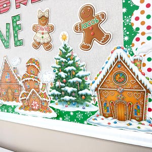 Gingerbread House Bulletin Board Kit and Door Decor, December Bulletin ...