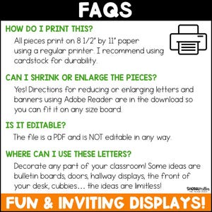 St. Patrick's Day Bulletin Board Letters, A-Z Bulletin Board Letters ...