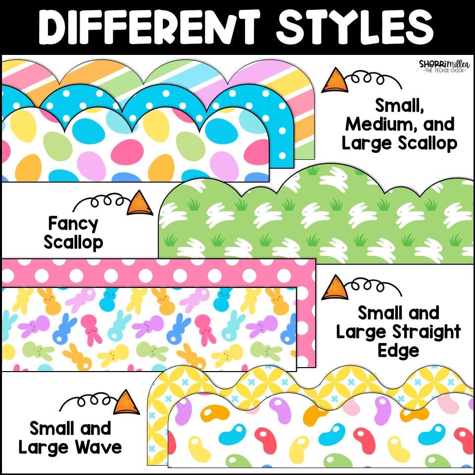 Easter Spring Bulletin Board Borders, April Teacher Classroom ...