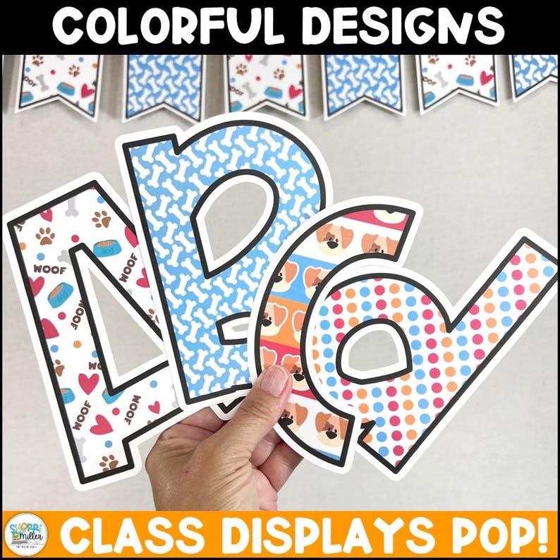 Dog Theme Back to School Bulletin Board Letters and Ideas, Printable ...