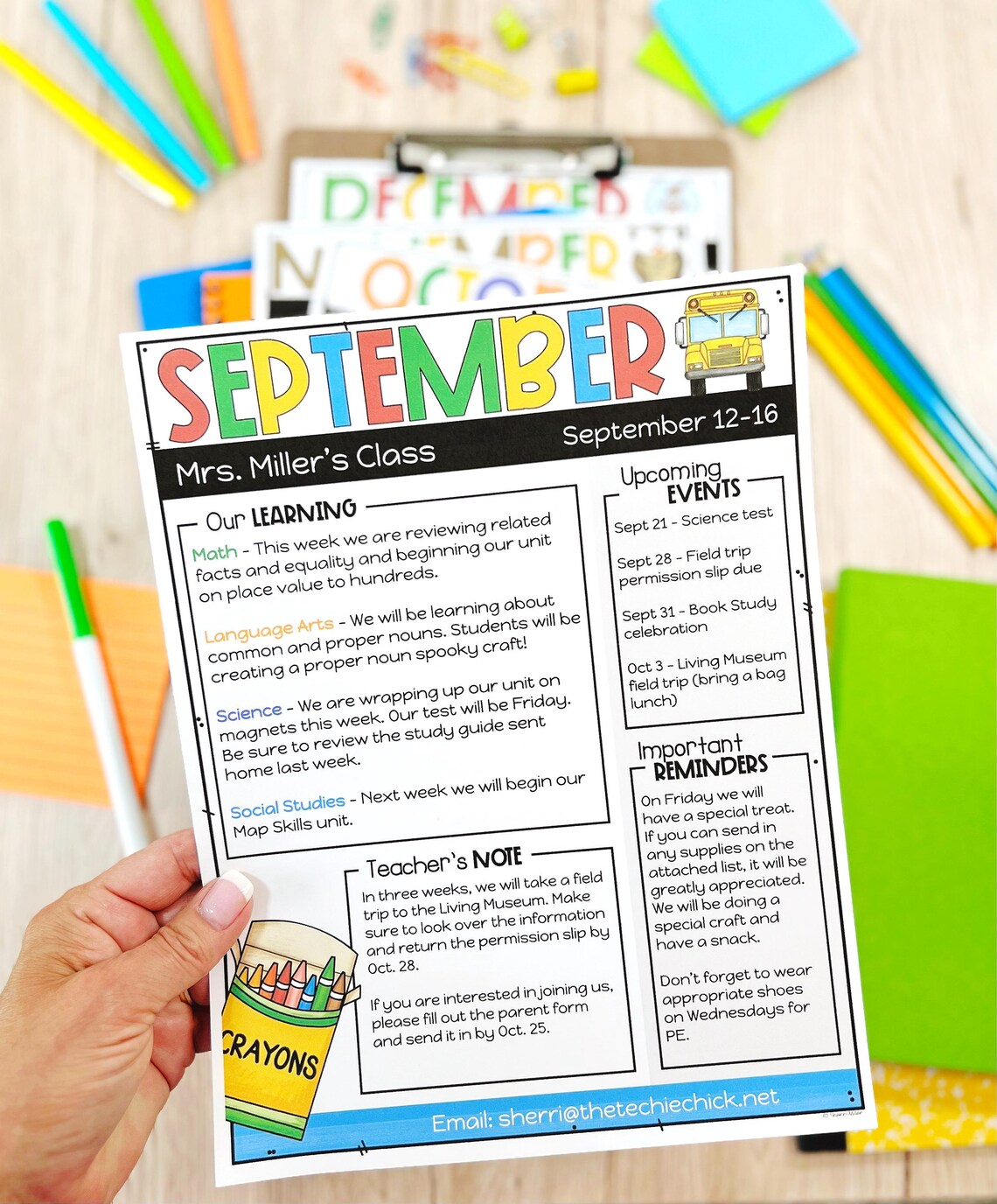 Editable Classroom Newsletter Templates, Weekly or Monthly Newsletters ...