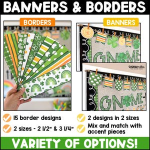 Gnomes St. Patrick's Day Bulletin Board Kit, March Bulletin Board or ...