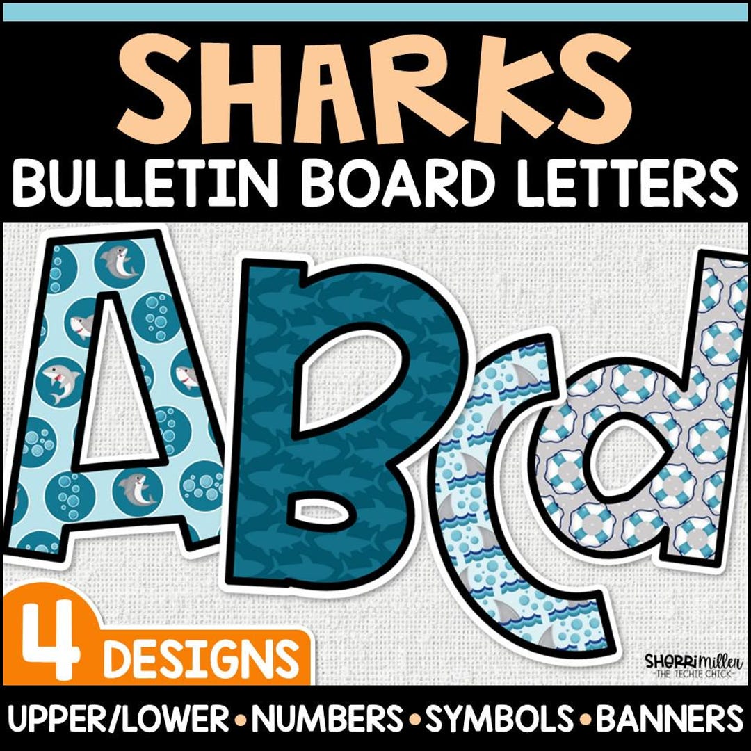 Summer Sharks Bulletin Board Letters, End of Year Bulletin Board Ideas ...