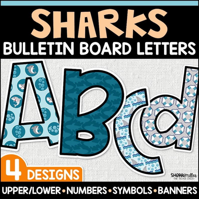 Summer Sharks Bulletin Board Letters, End of Year Bulletin Board Ideas ...