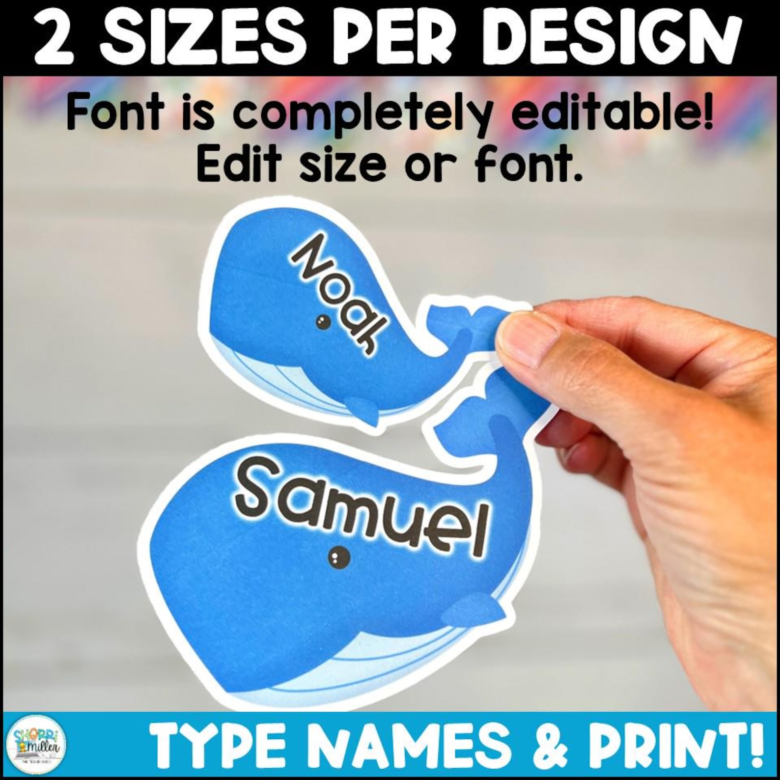 Under the Sea Editable Name Tags for Summer Ocean Bulletin Board ...