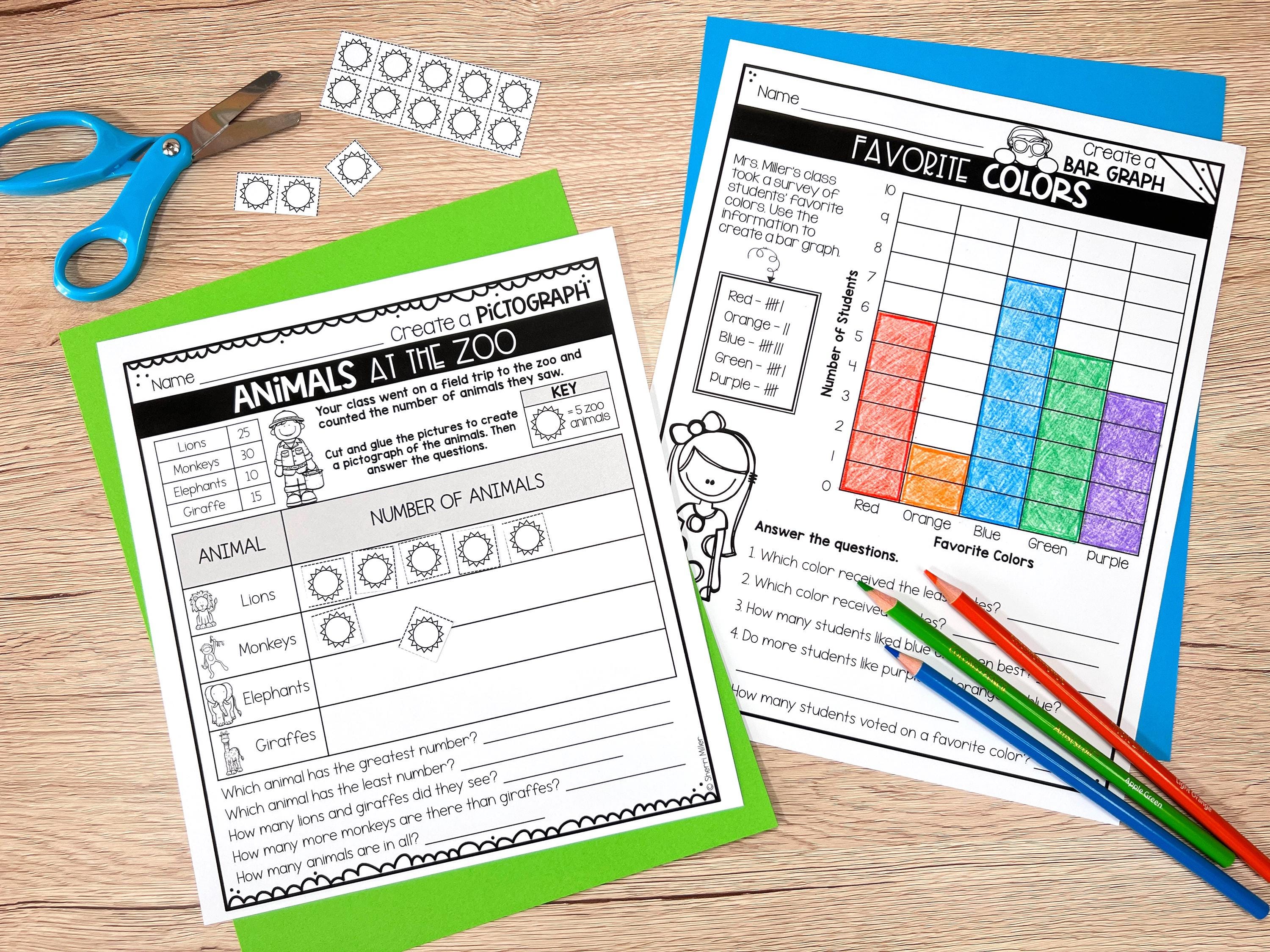 Graphing Activities Bar Graphs Pictograph & Picture Graphs, 2nd and 3rd ...