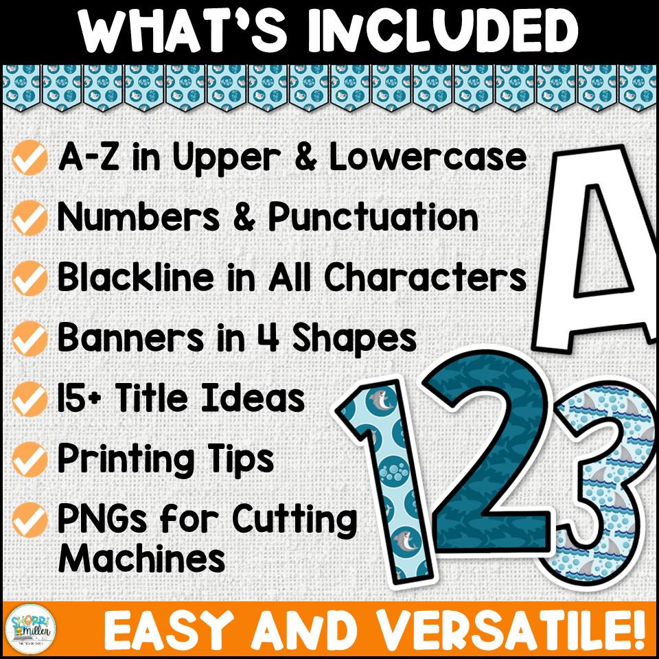 Summer Sharks Bulletin Board Letters, End of Year Bulletin Board Ideas ...