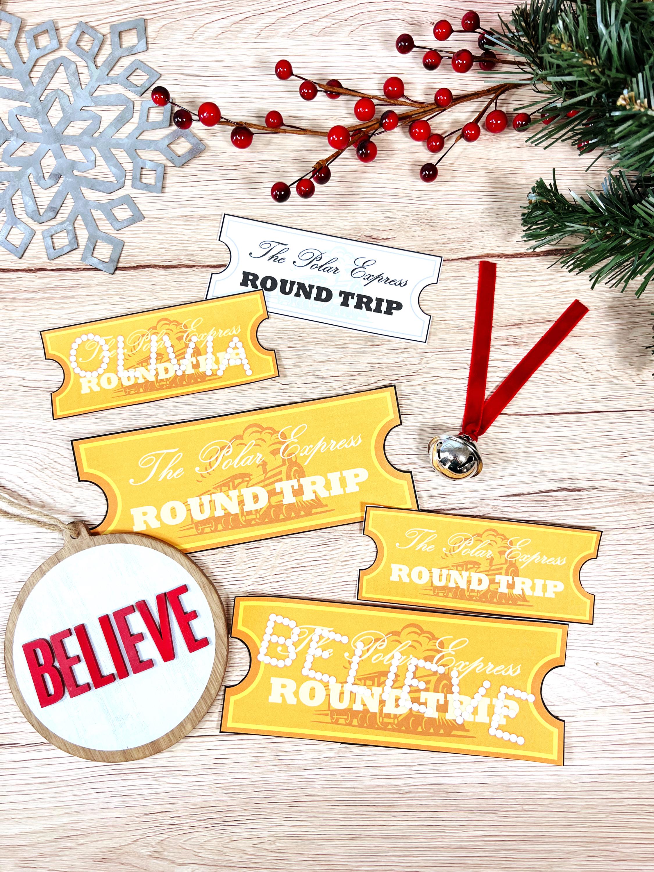 Editable Polar Express Golden Ticket, North Pole Christmas Gift Tags ...