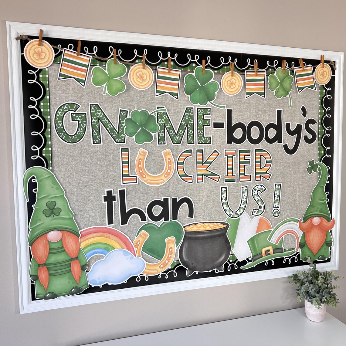 St. Patrick's Day Bulletin Board Kit, March Decor Bundle, Spring Door ...