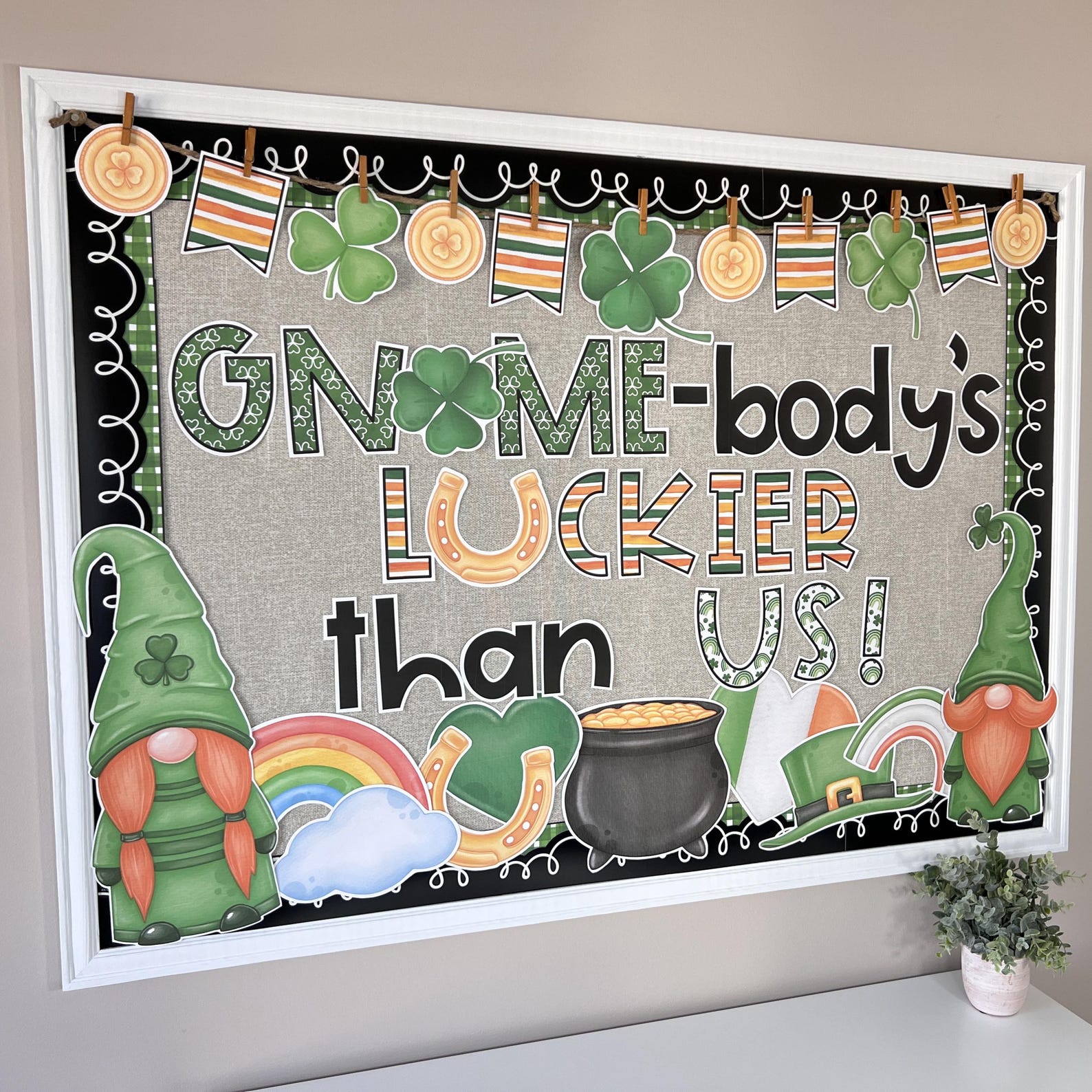 St. Patrick's Day Bulletin Board Kit, March Decor Bundle, Spring Door ...