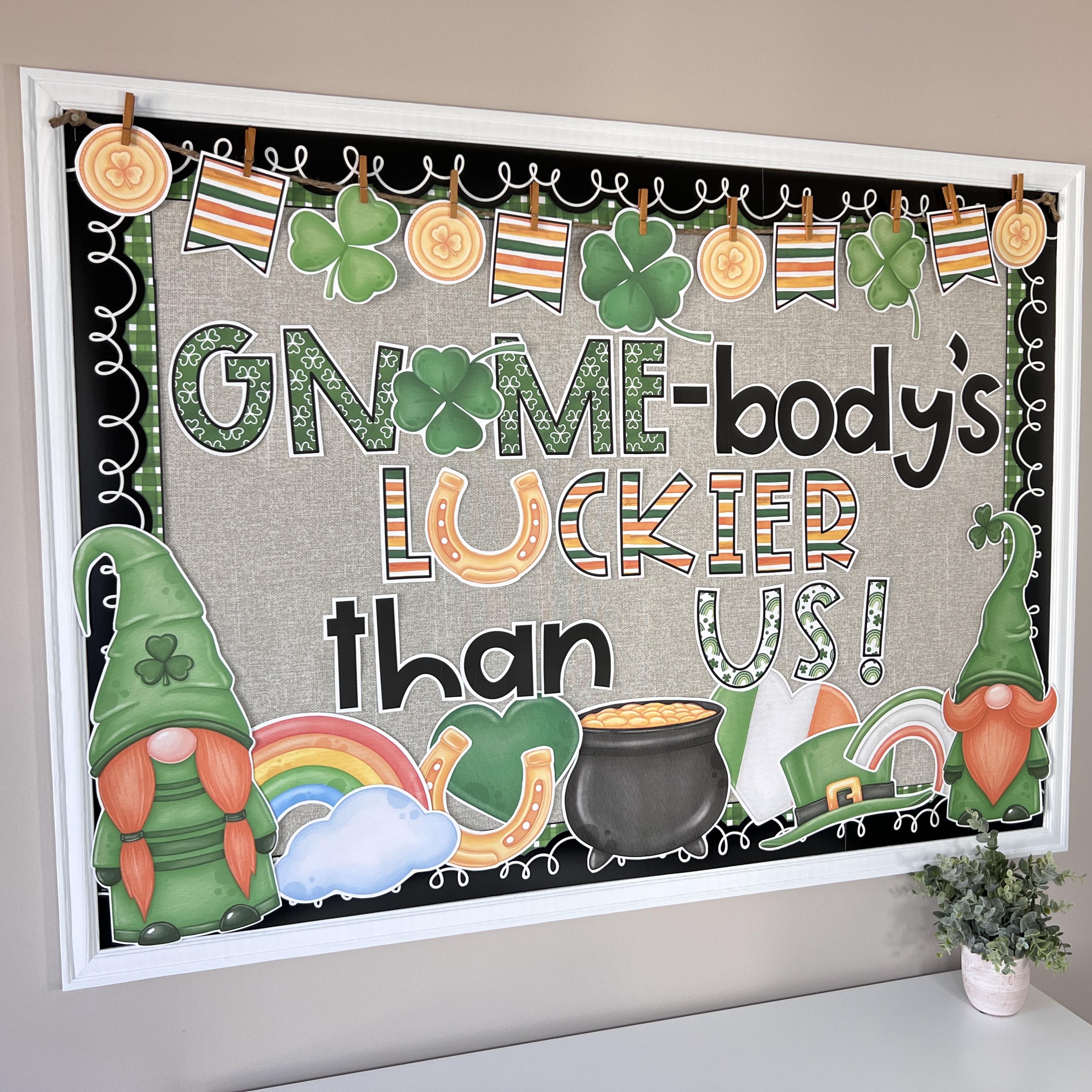 St. Patrick's Day Bulletin Board Kit, March Decor Bundle, Spring Door ...