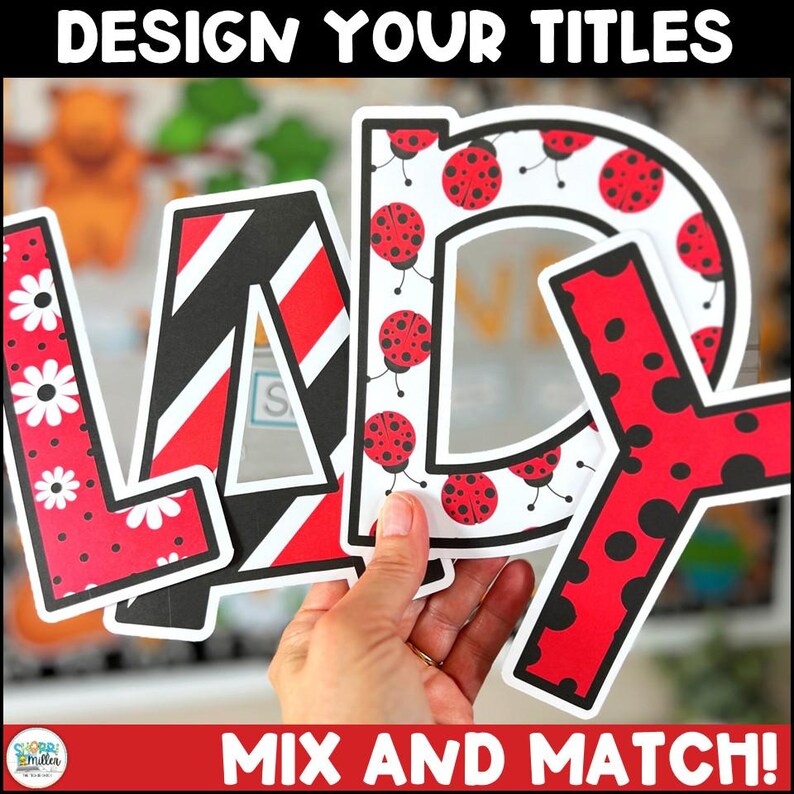 Ladybug Bulletin Board Letters, April & May Bulletin Board Ideas ...