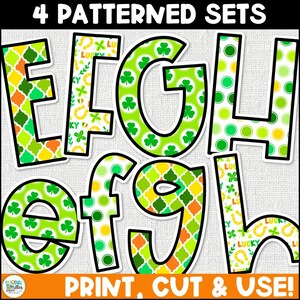 Lucky St. Patrick's Day Bulletin Board Letters, A-Z Bulletin Board ...