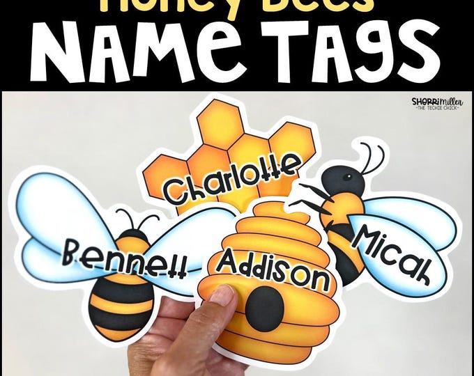 Editable Bee Classroom Name Tags, Classroom Label, Classroom Tags ...