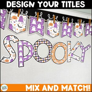 Spooky Halloween Bulletin Board Letters and Ideas, Fall Printable ...