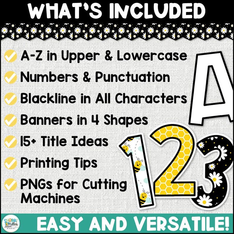 Honey Bee Bulletin Board Letters Set, Bulletin Board Ideas, Spring ...