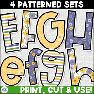 Spring Flowers Bulletin Board Letters, April Bulletin Board Ideas ...